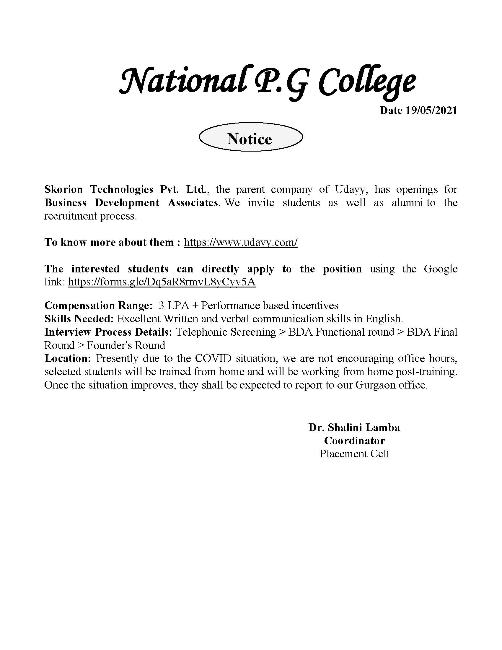 National Post Graduate College