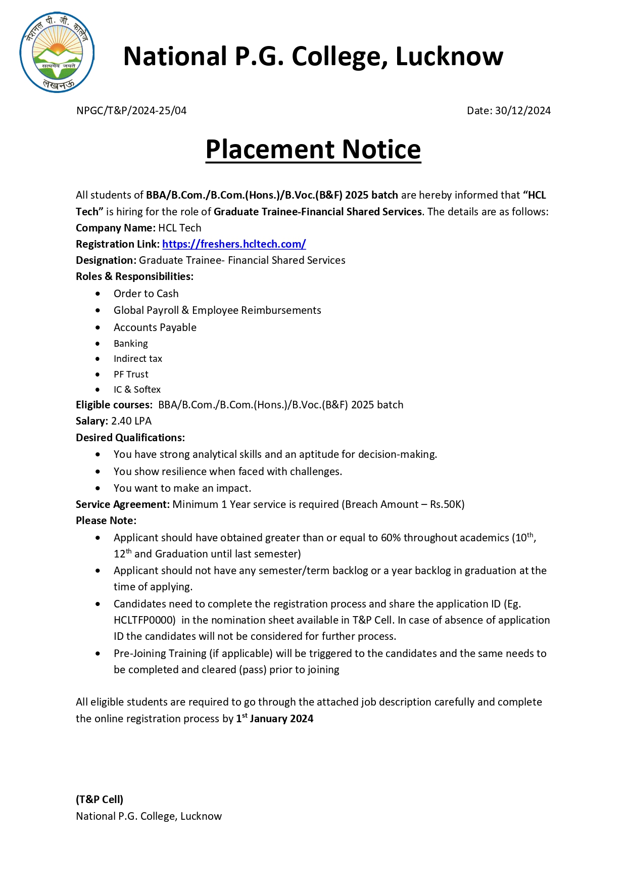 National Post Graduate College