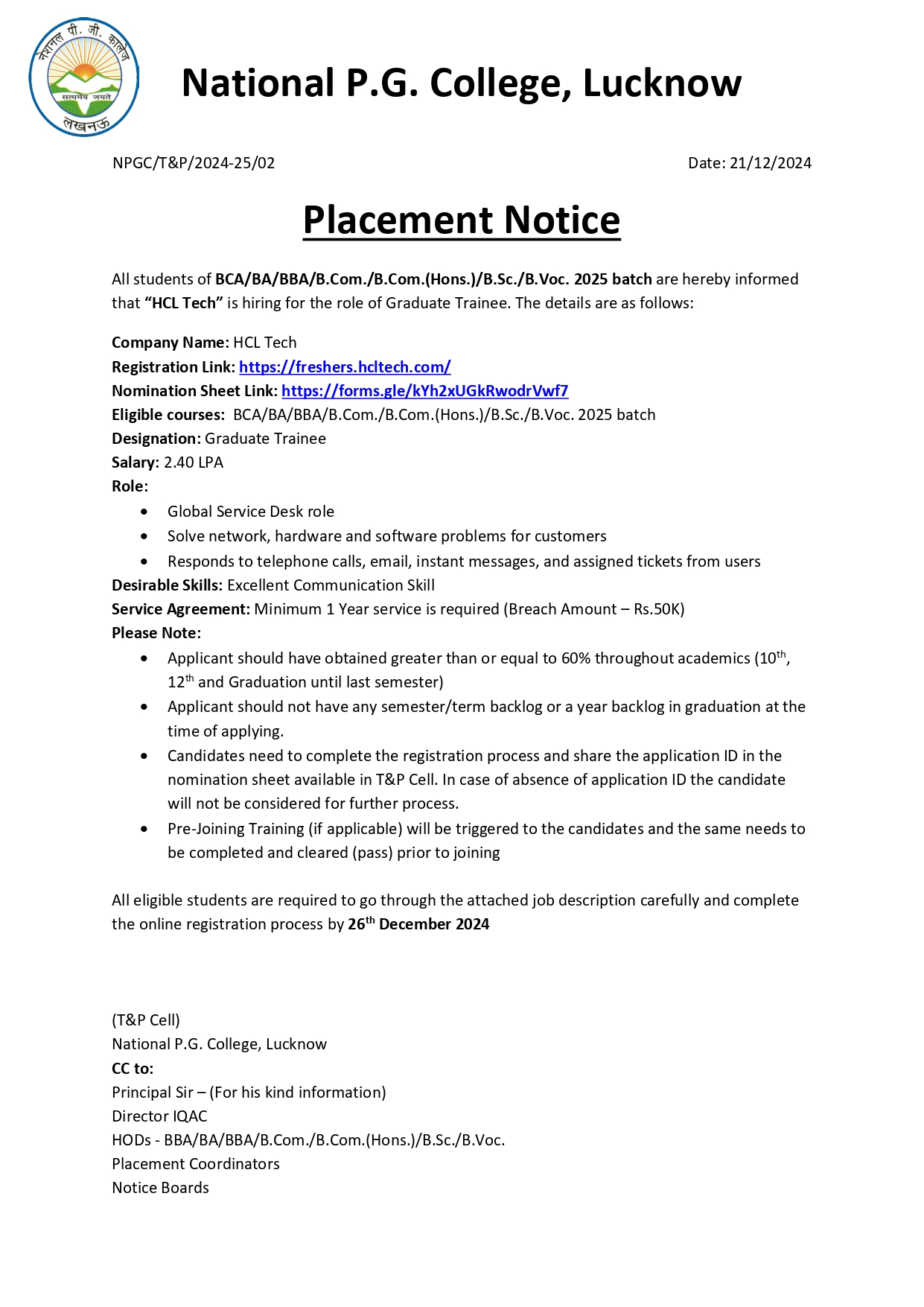 National Post Graduate College